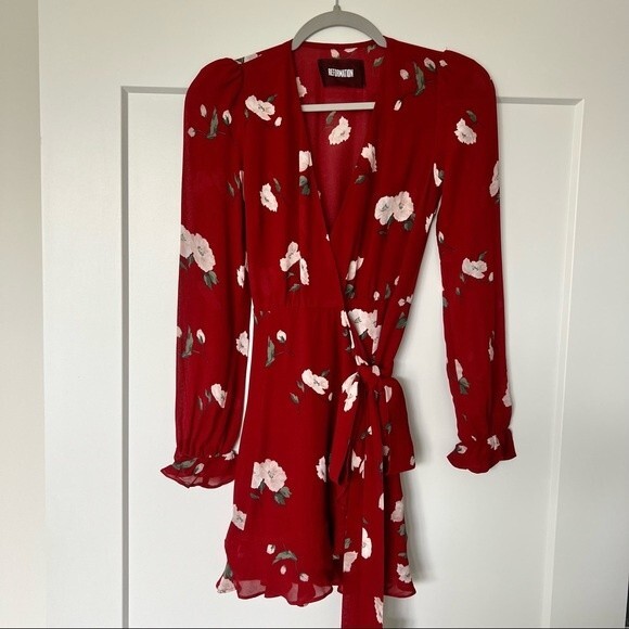 Reformation | Dresses | Reformation New Whitby Dress Sp Red Floral ...
